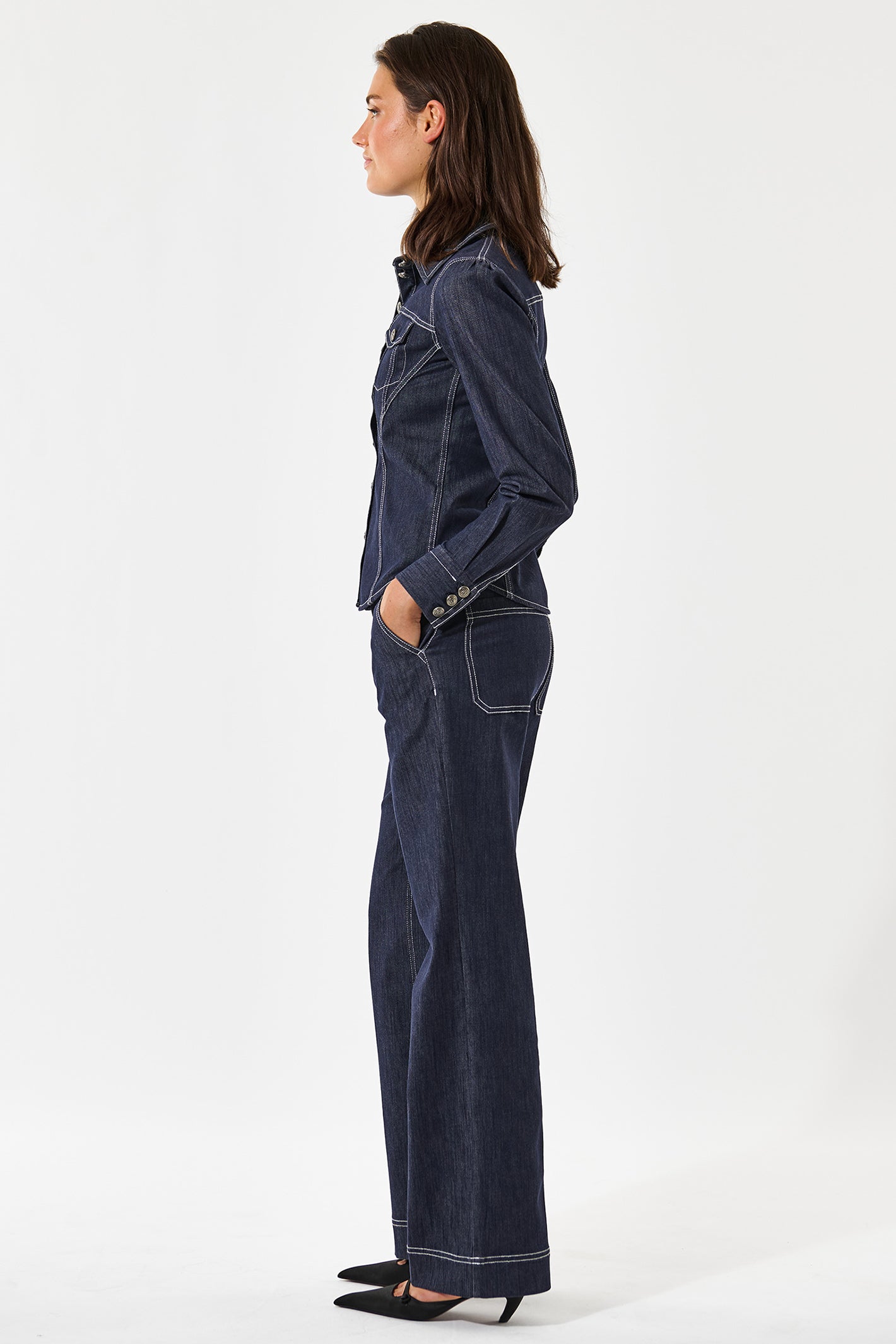 Dea Kudibal HenaDEA Dark Blue Denim Shirt 1901025 – Olivia Grace Fashion