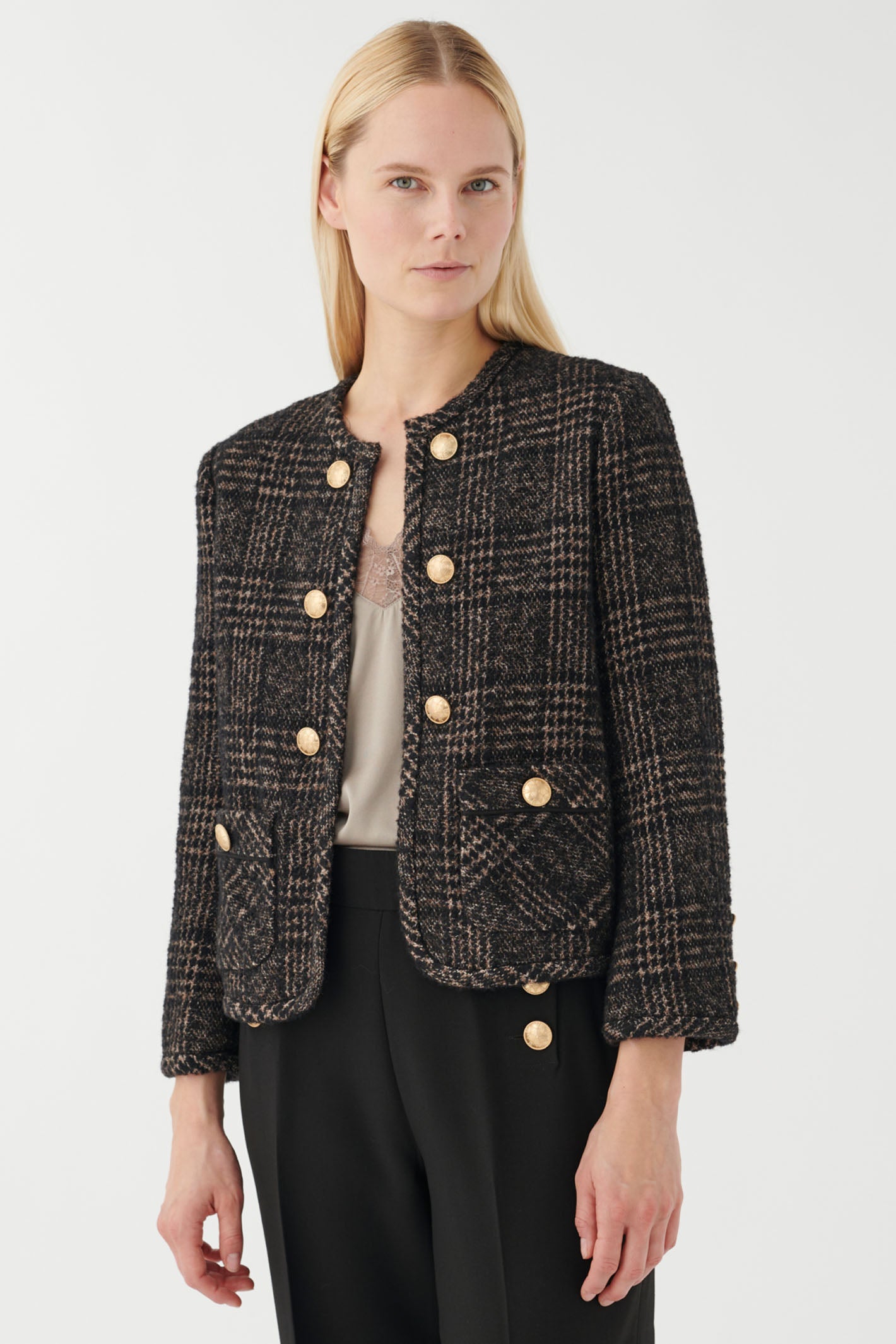 Dea Kudibal Nelladea Jacket Cafe Au Lait Check 0260724 5808 – Olivia ...