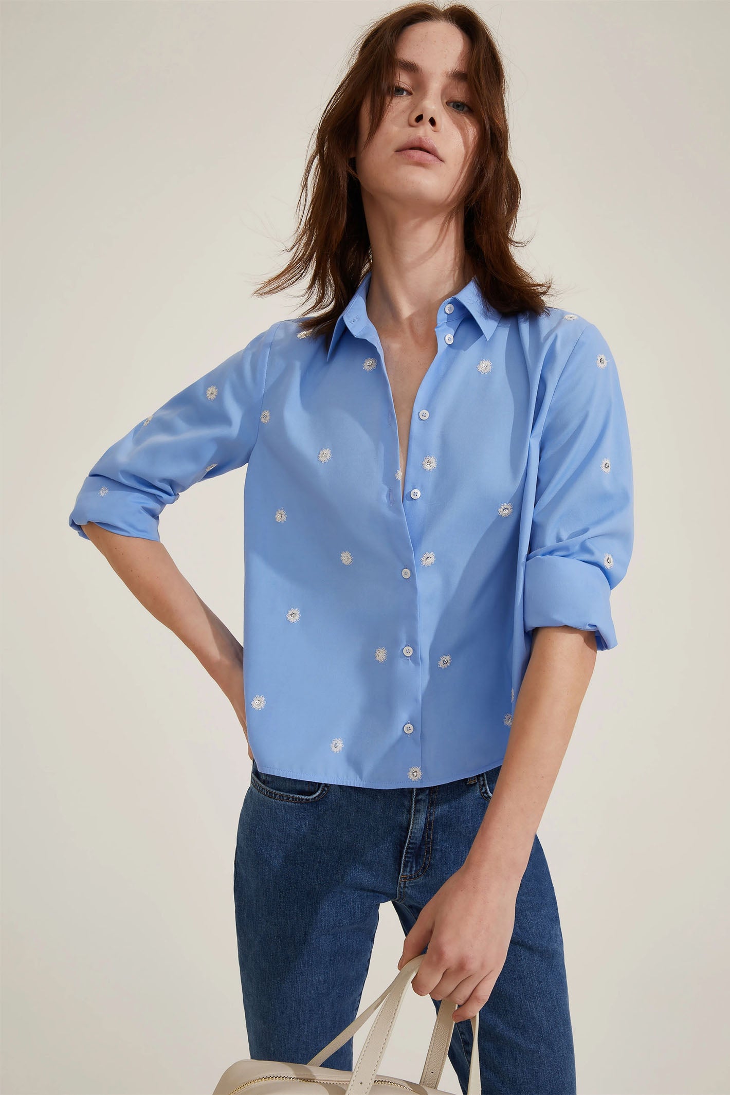 Emme Shirt Canore Deep Blue Plain 2515111131200 004 – Olivia Grace Fashion