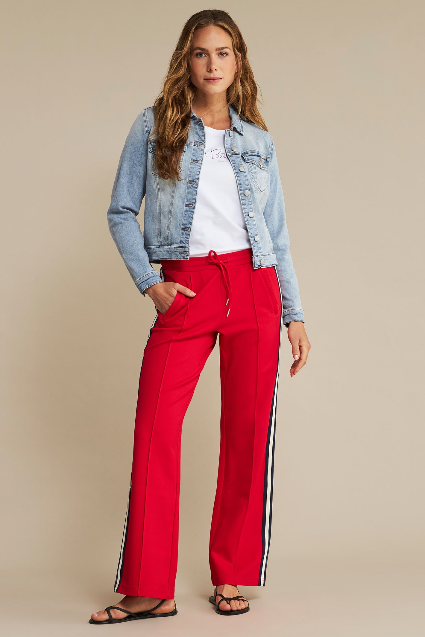 Red Button SRB4482B Red Colette Trousers Punta Drawstring With Sidetap ...